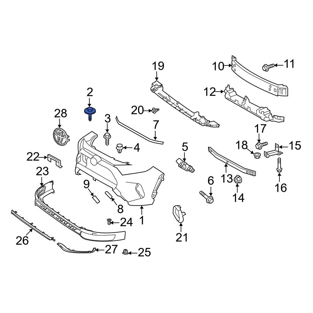 Toyota OE 90109A0061 - Bumper Cover Bolt