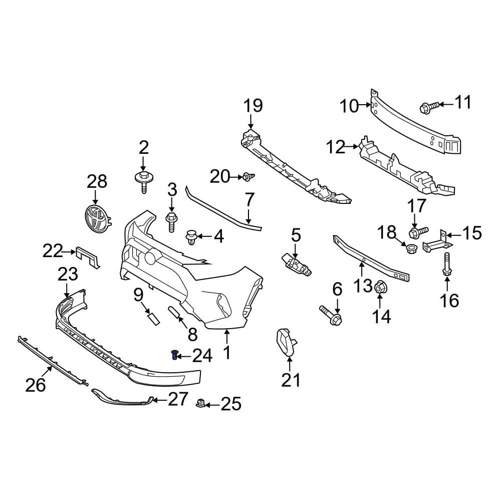 Toyota OE 7539235220 - Rocker Panel Molding Trim Insert Clip