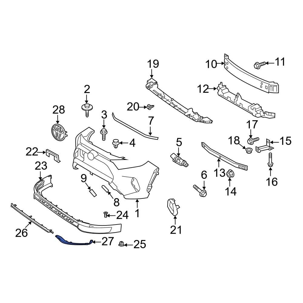 Toyota OE 5271342070 - Front Left Bumper Trim