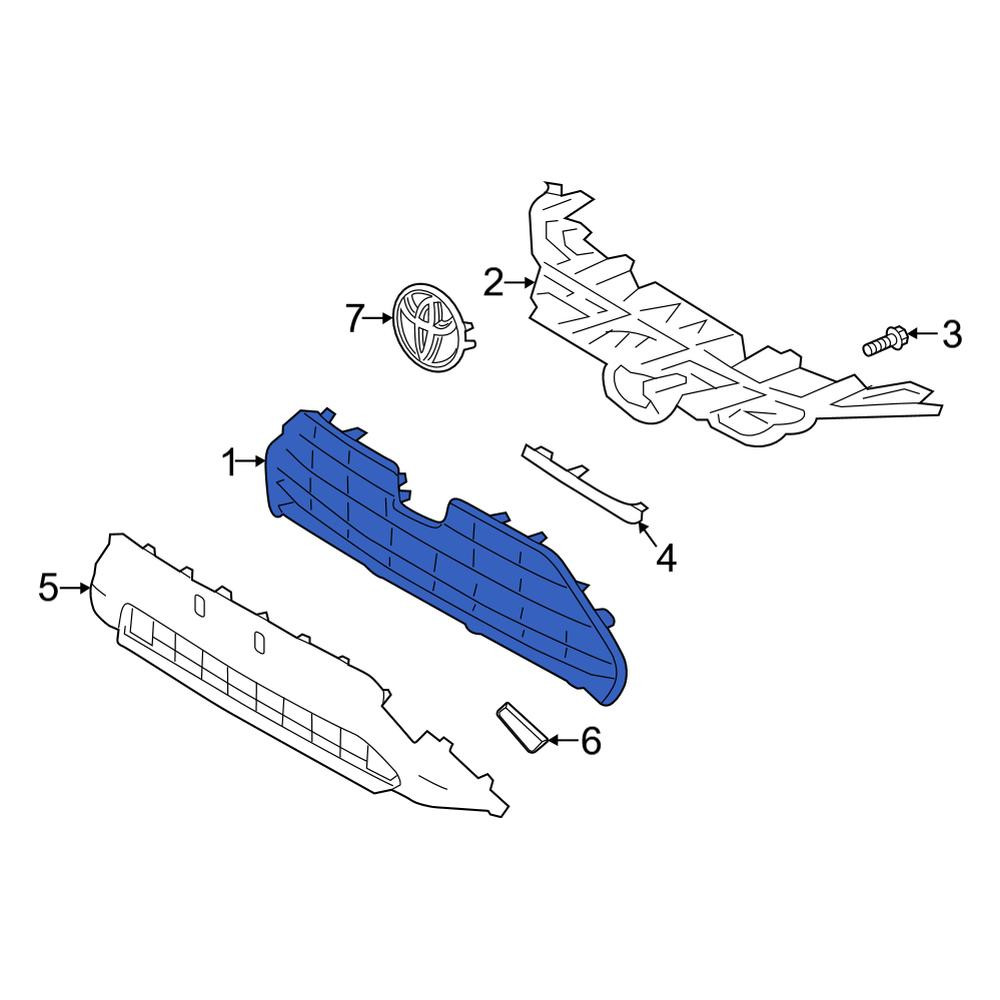 Toyota OE 531120R120 - Front Upper Grille