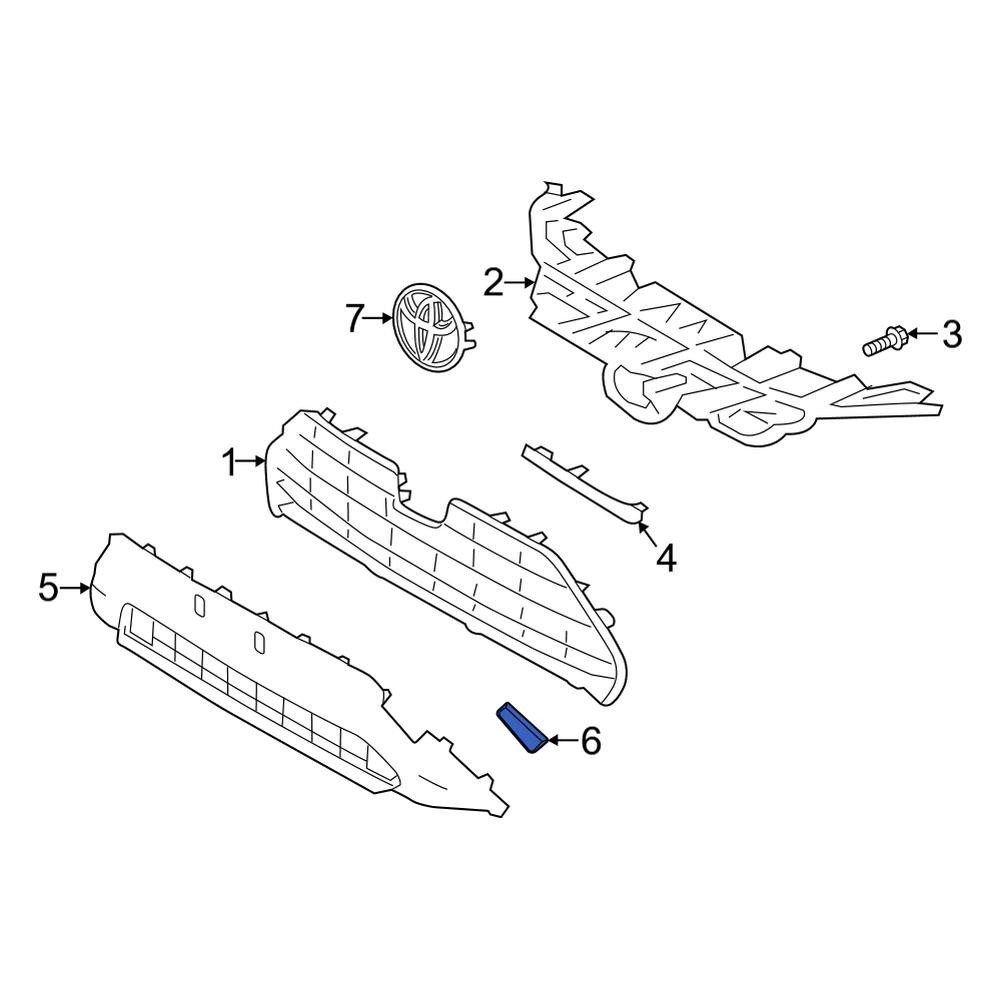 Toyota OE 5328642130 - Front Left Lower Tow Eye Cap