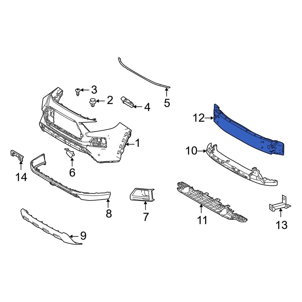 Toyota OE 520210R100 - Front Bumper Impact Bar