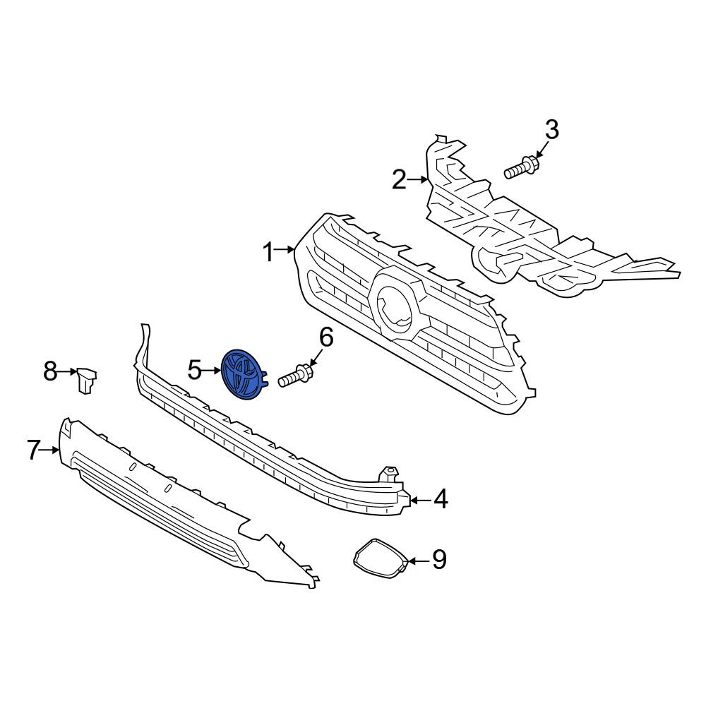 Toyota OE 531410R110 - Front Grille Emblem
