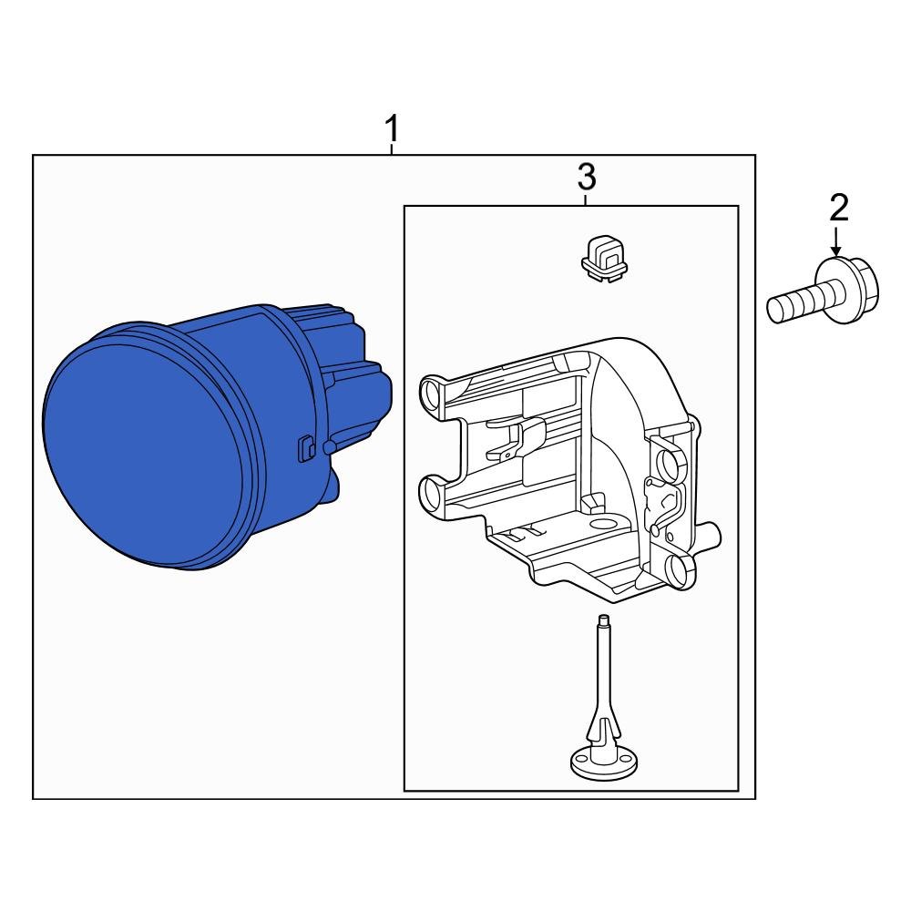 Toyota OE 812100E050 - Front Right Fog Light