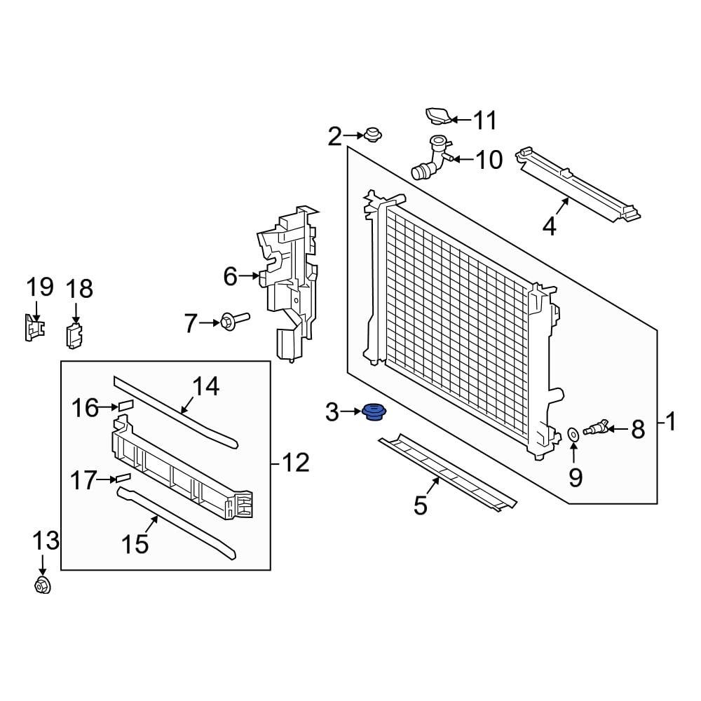Toyota OE 165350V010 - Lower Radiator Insulator