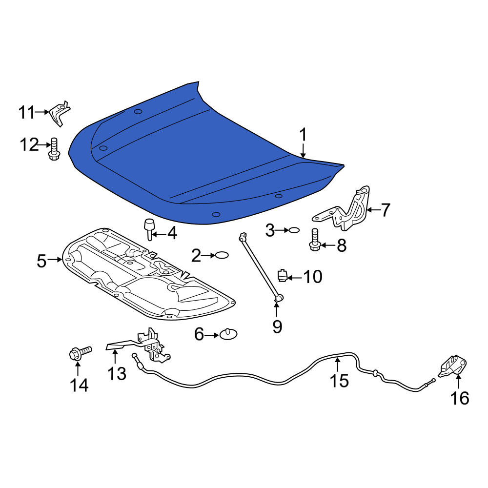 Toyota OE 533010R080 - Front Hood Panel