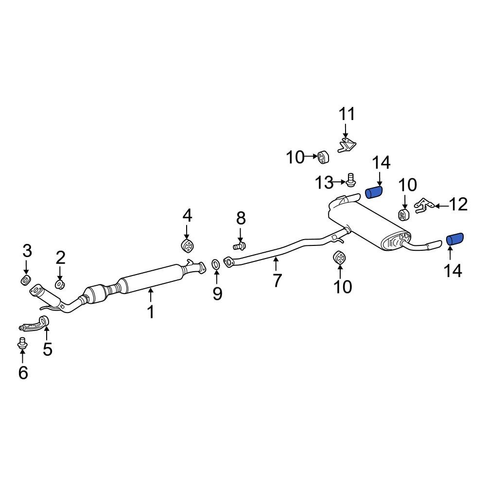 Toyota OE 1740825042 - Exhaust Tail Pipe Tip