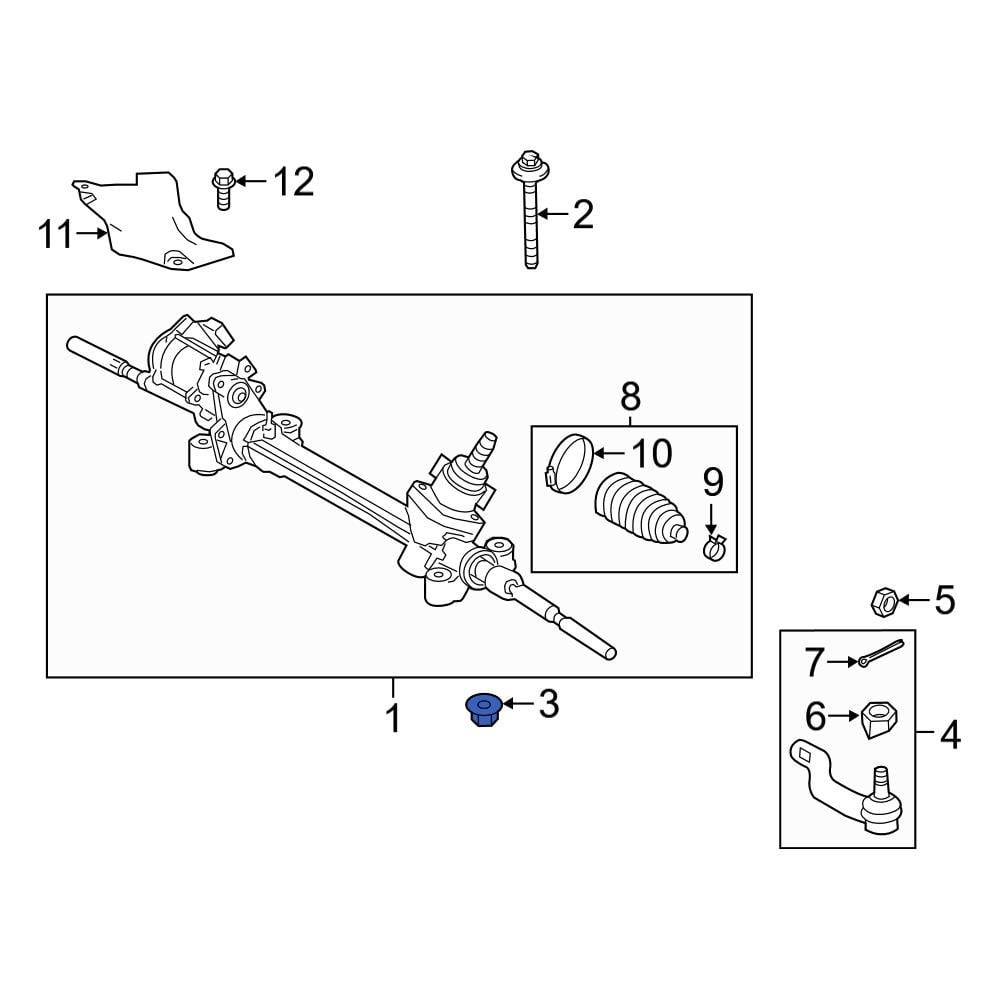 Toyota OE 90177A0012 - Rack and Pinion Nut