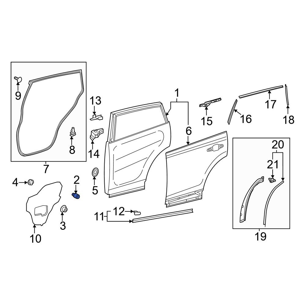 Toyota OE 9054109137 - Front Door Stop