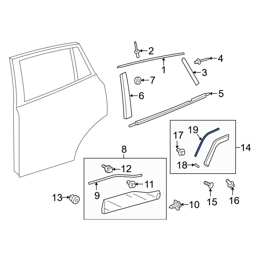 Toyota OE 757670R030 - Wheel Arch Molding Seal