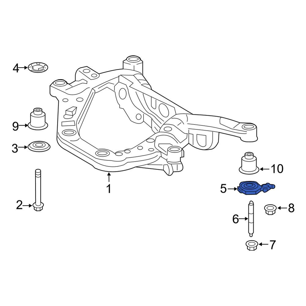Toyota OE 522980R010 - Left Suspension Subframe Crossmember Brace