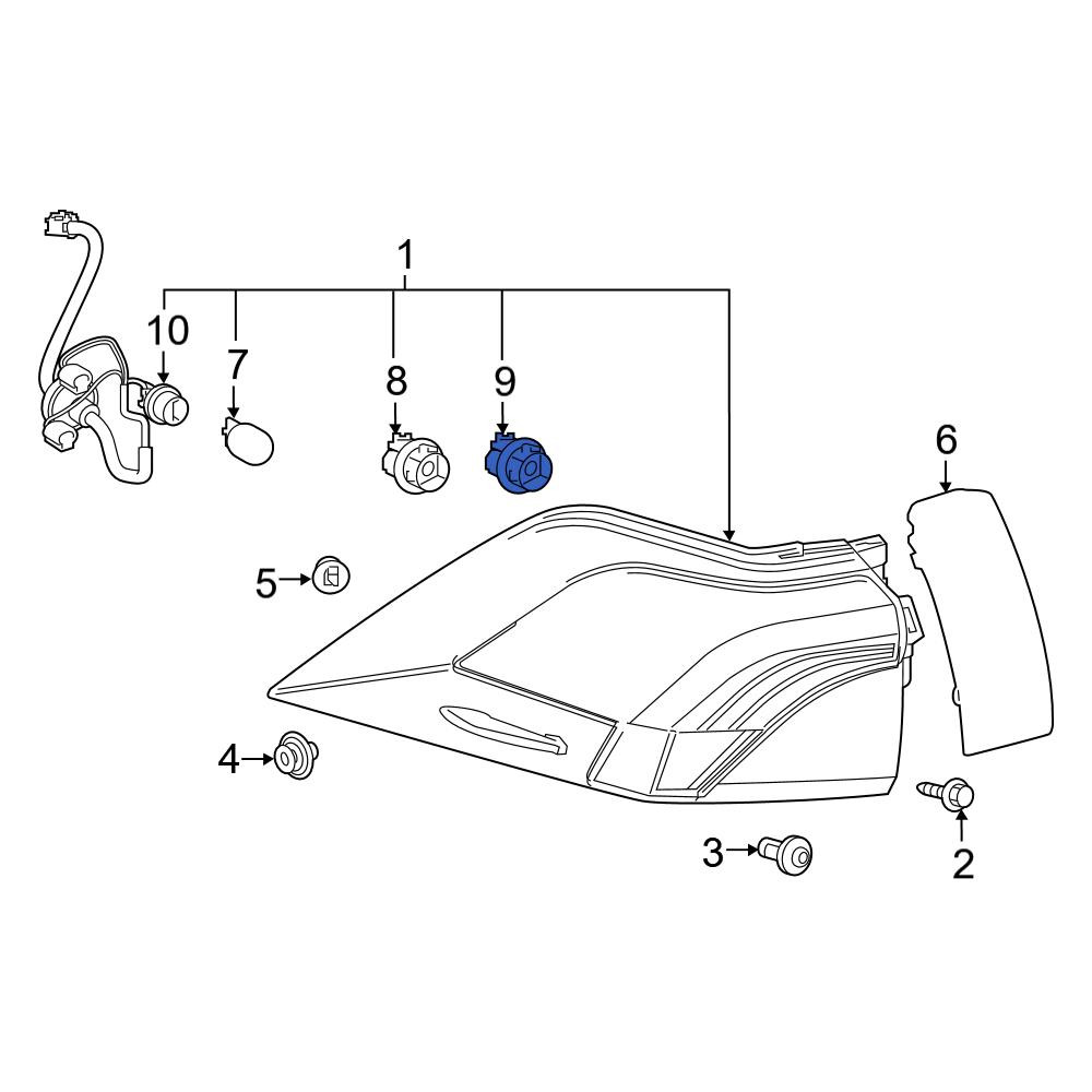 Toyota OE 8153642230 - Rear Outer Tail Light Bulb