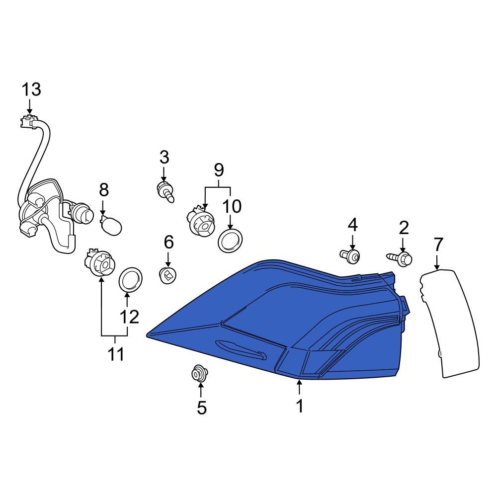 Toyota OE 8156142221 - Rear Left Tail Light Assembly