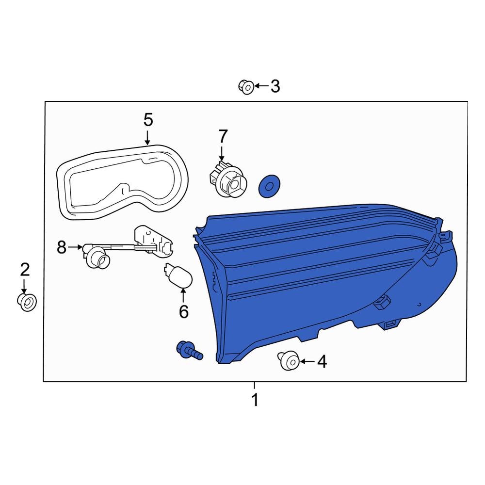 Toyota OE 815800R060 - Rear Right Back Up Light Assembly