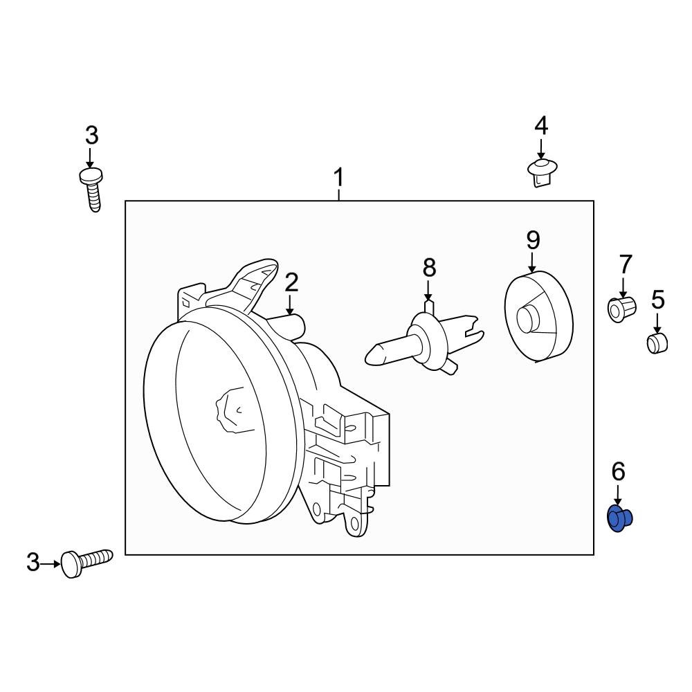 Toyota OE 8119935010 - Headlight Fastener Clip