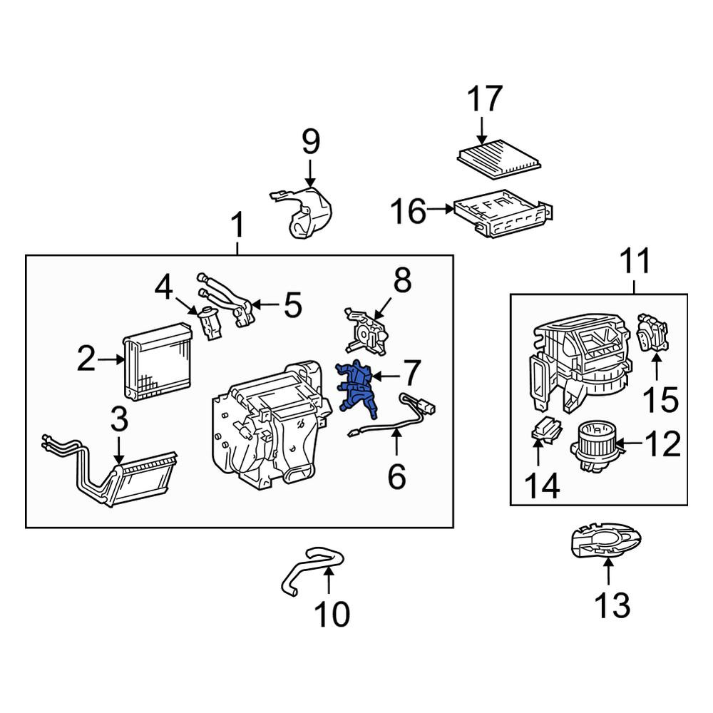 Toyota OE 8710635190 - HVAC Blend Door Actuator