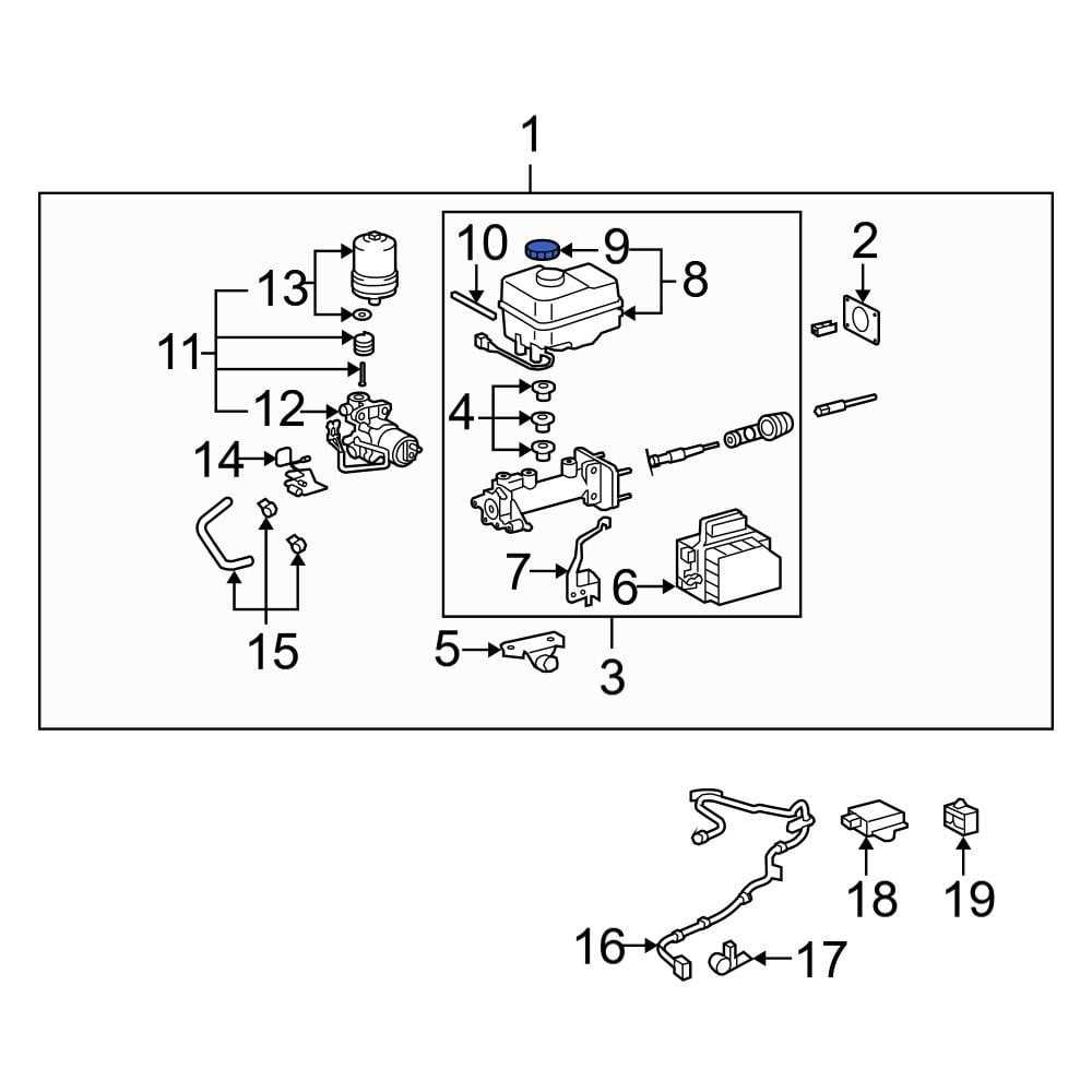 Toyota OE 4723047090 - Brake Master Cylinder Reservoir Cap