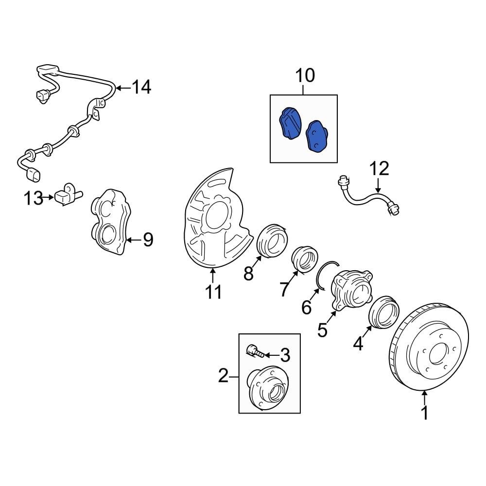 Toyota OE 0446535290 - Front Disc Brake Pad Set