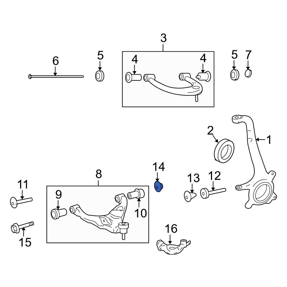 Toyota OE 4819860011 - Front Outer Alignment Camber Adjusting Eccentric