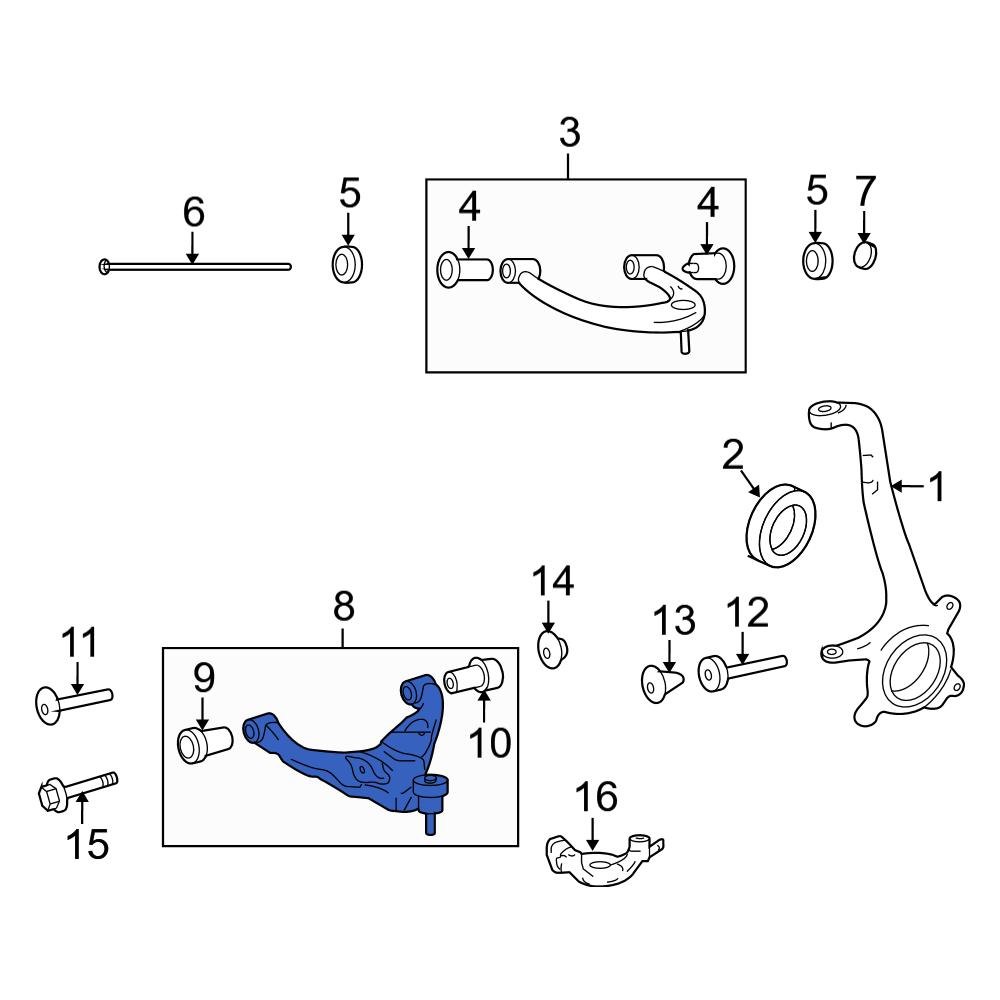 Toyota OE 4806960040 - Front Left Lower Suspension Control Arm