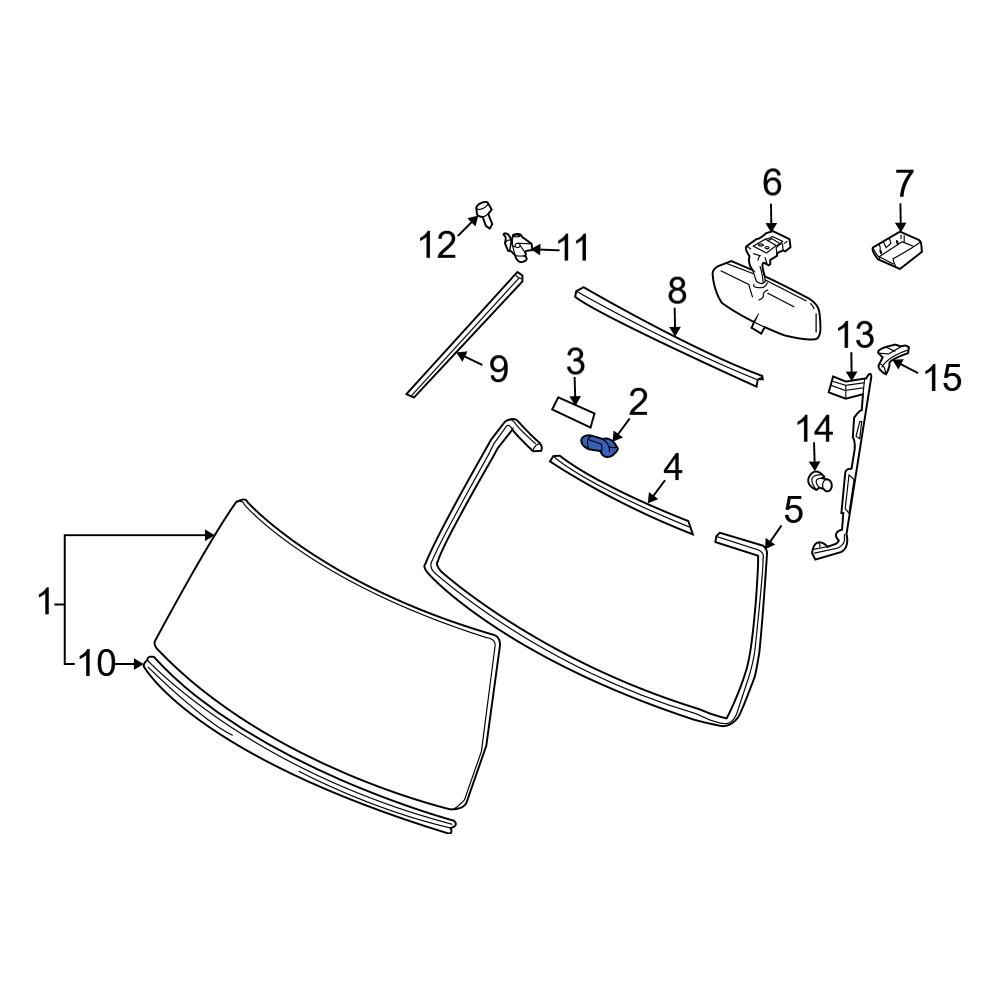 Toyota OE 5611530100 - Back Glass Spacer