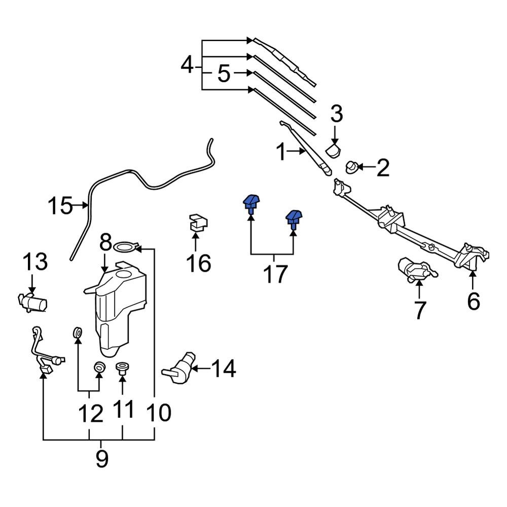 Toyota OE 8538134030 - Front Windshield Washer Nozzle