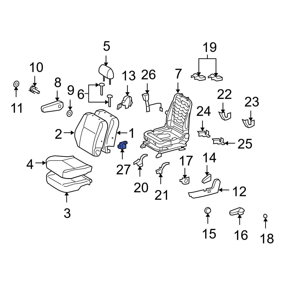 Toyota OE 891780W010 - Seat Track Position Sensor