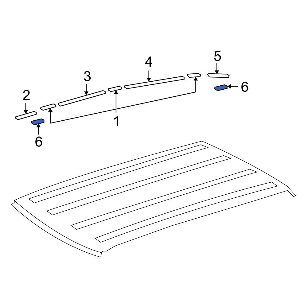 Toyota OE 7556160031 - Roof Molding Clip