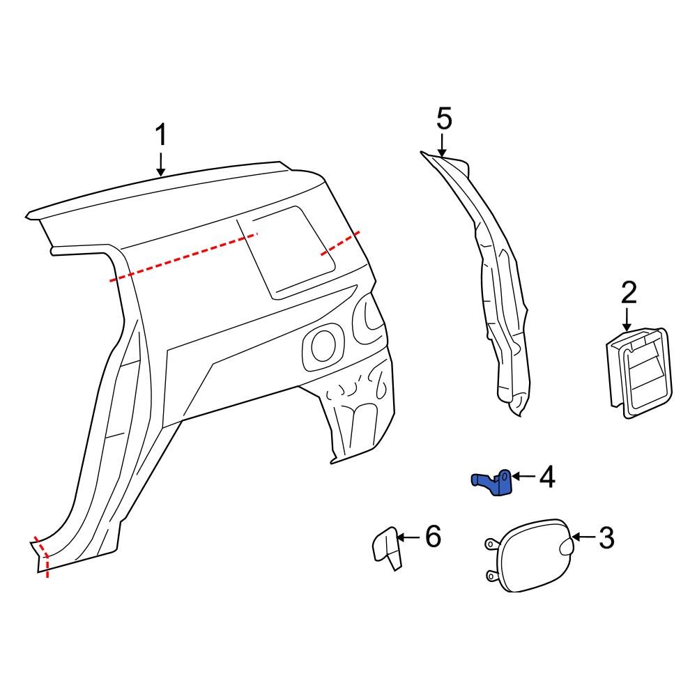 Toyota OE 7736635030 - Rear Fuel Door Spring