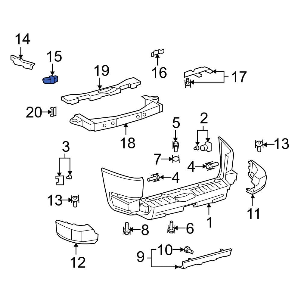 Toyota OE 5258835030 - Rear Left Bumper Cover Bracket