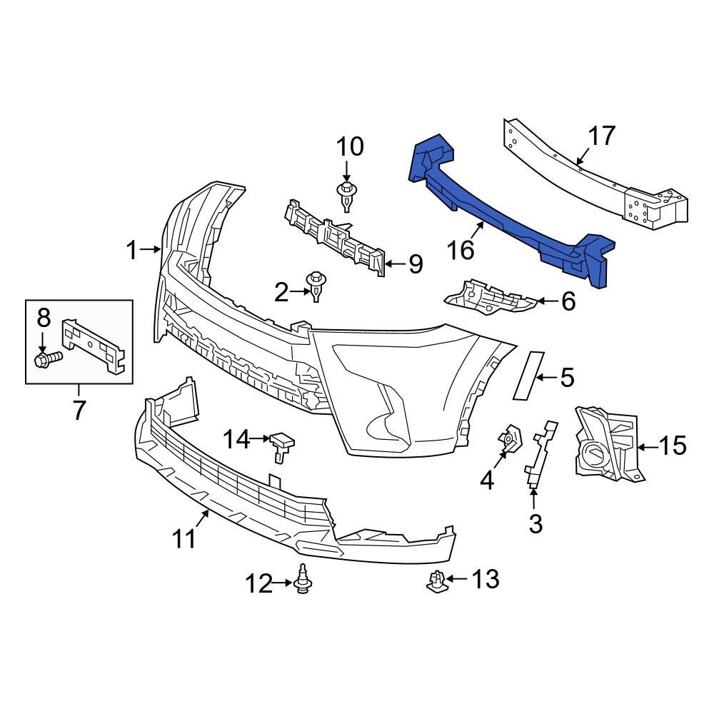 Toyota OE 526110E120 - Front Bumper Impact Absorber