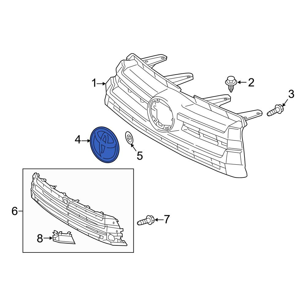 Toyota OE 5314147031 - Front Grille Emblem