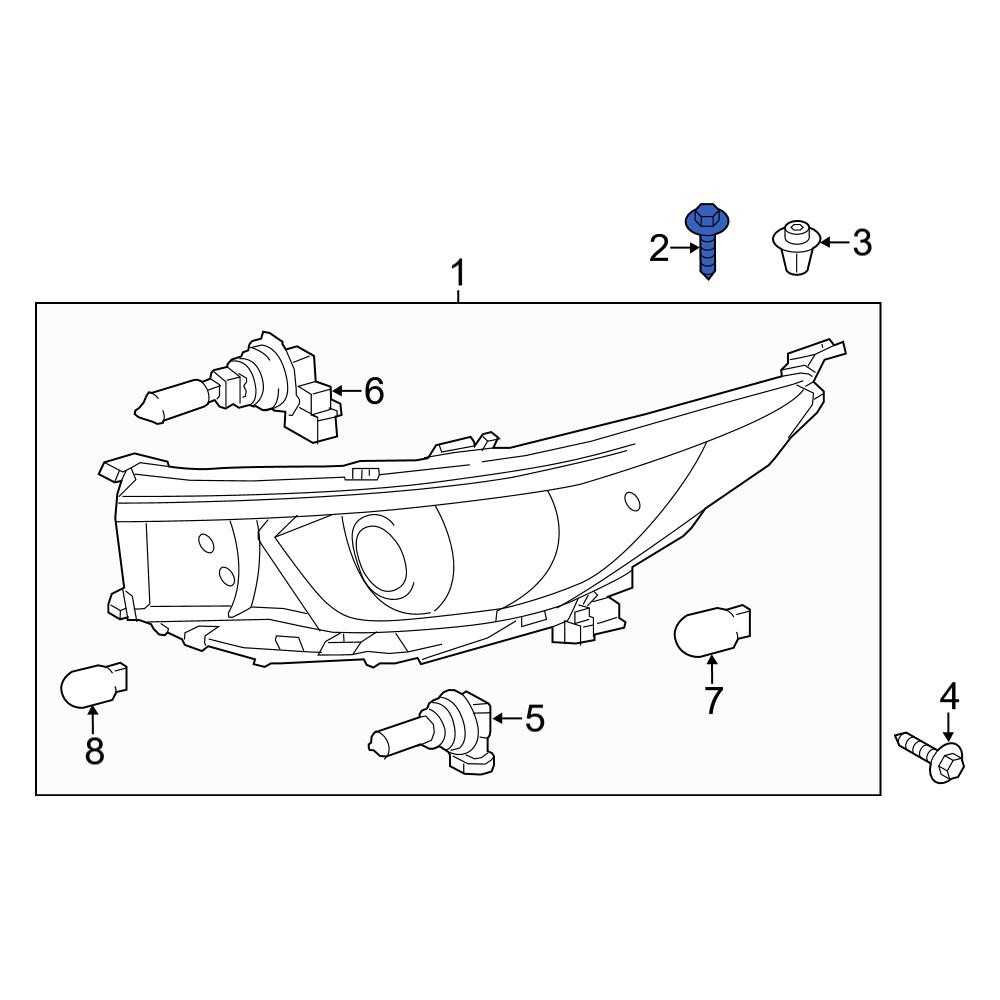 Toyota OE 90159A0034 - Headlight Mounting Screw