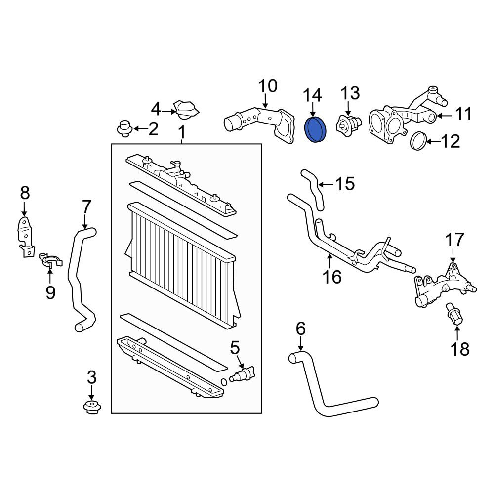 Toyota OE 1632562010 - Engine Coolant Water Inlet Gasket