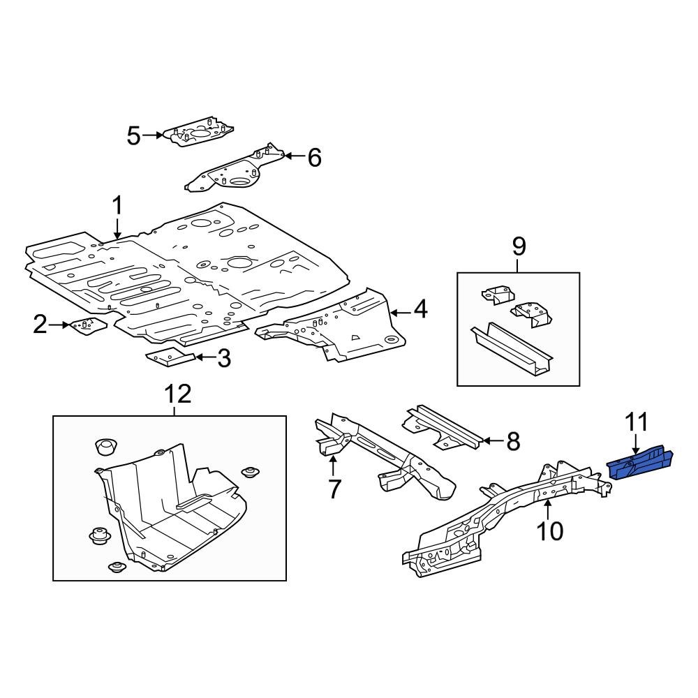 Toyota OE 571130E010 - Front Right Frame Rail End