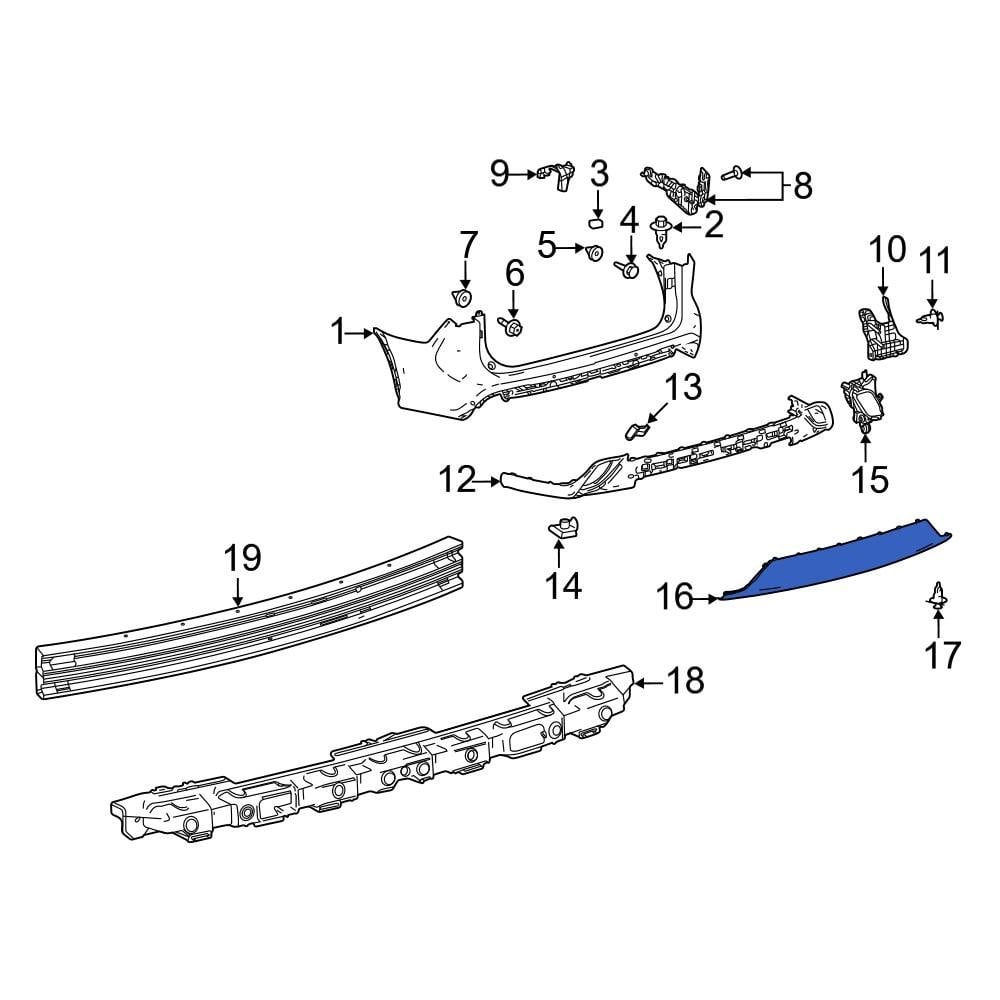 Toyota OE 521510E100 - Rear Valance Panel