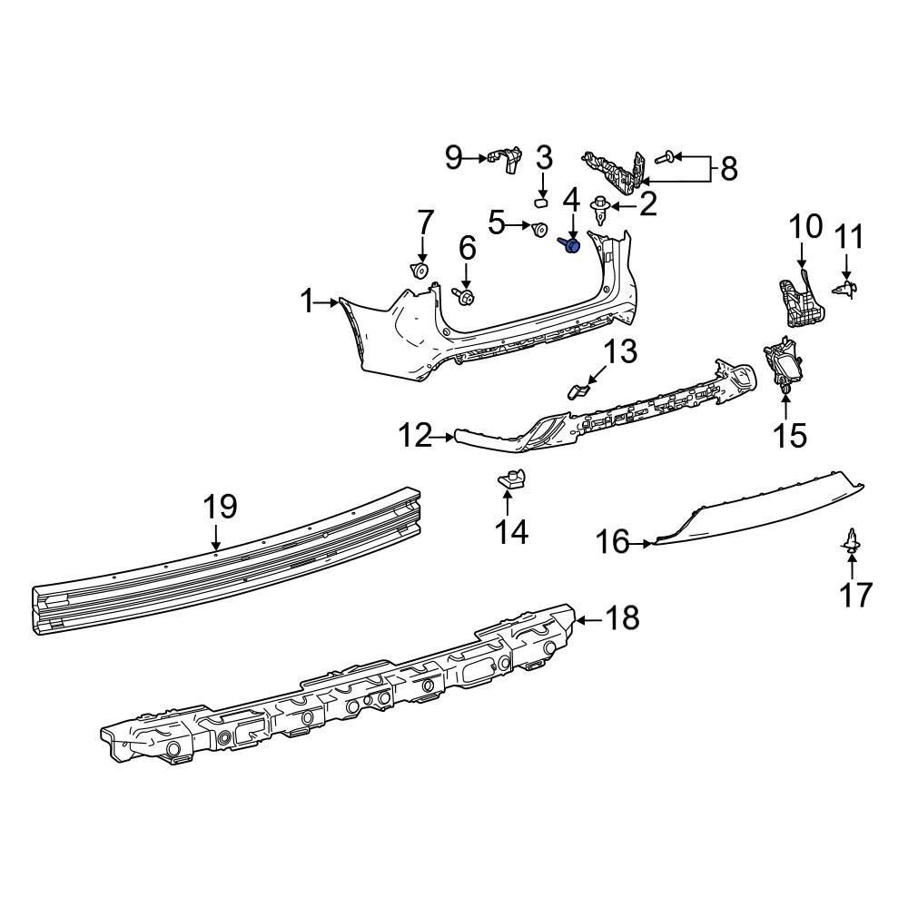 Toyota OE 5216102020 - Bumper Cover Retainer