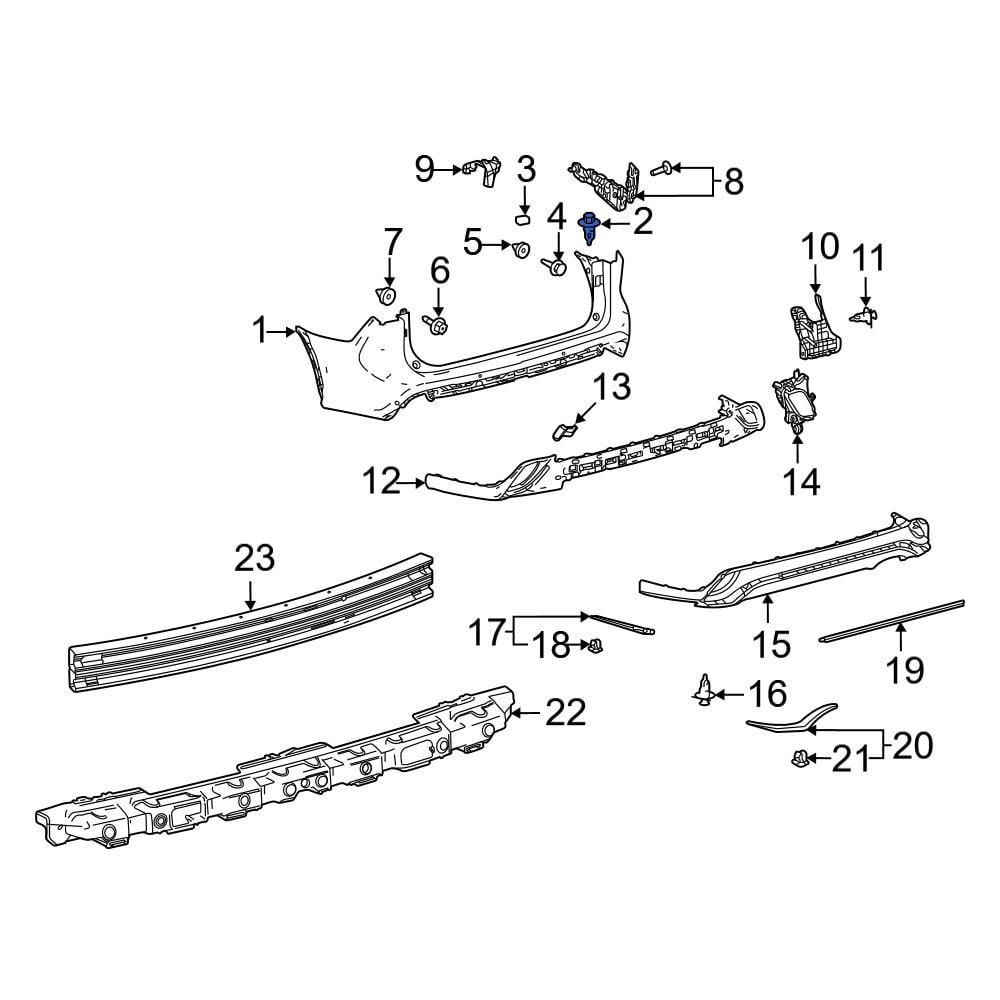 Toyota OE 8934850050 - Bumper Cover Retainer