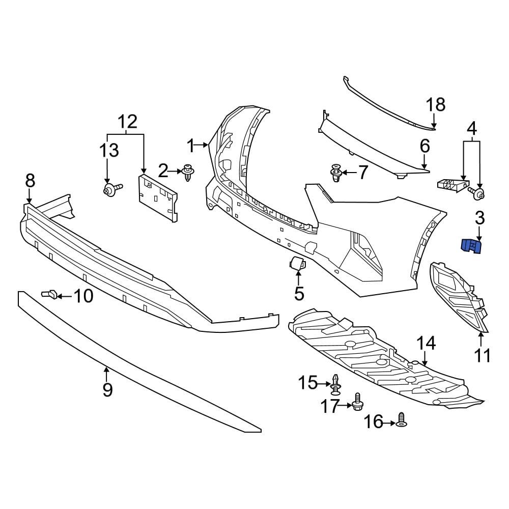 Toyota OE 8934850050 - Bumper Cover Retainer