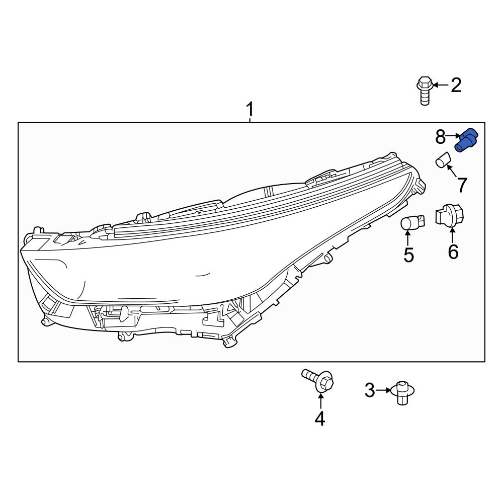 Toyota OE 9007560089 - Front Side Marker Light Socket