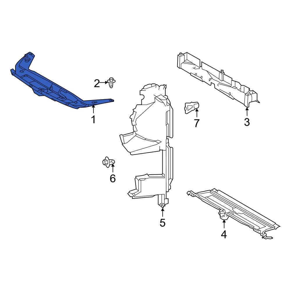 Toyota OE 532950E120 - Front Radiator Support Access Cover