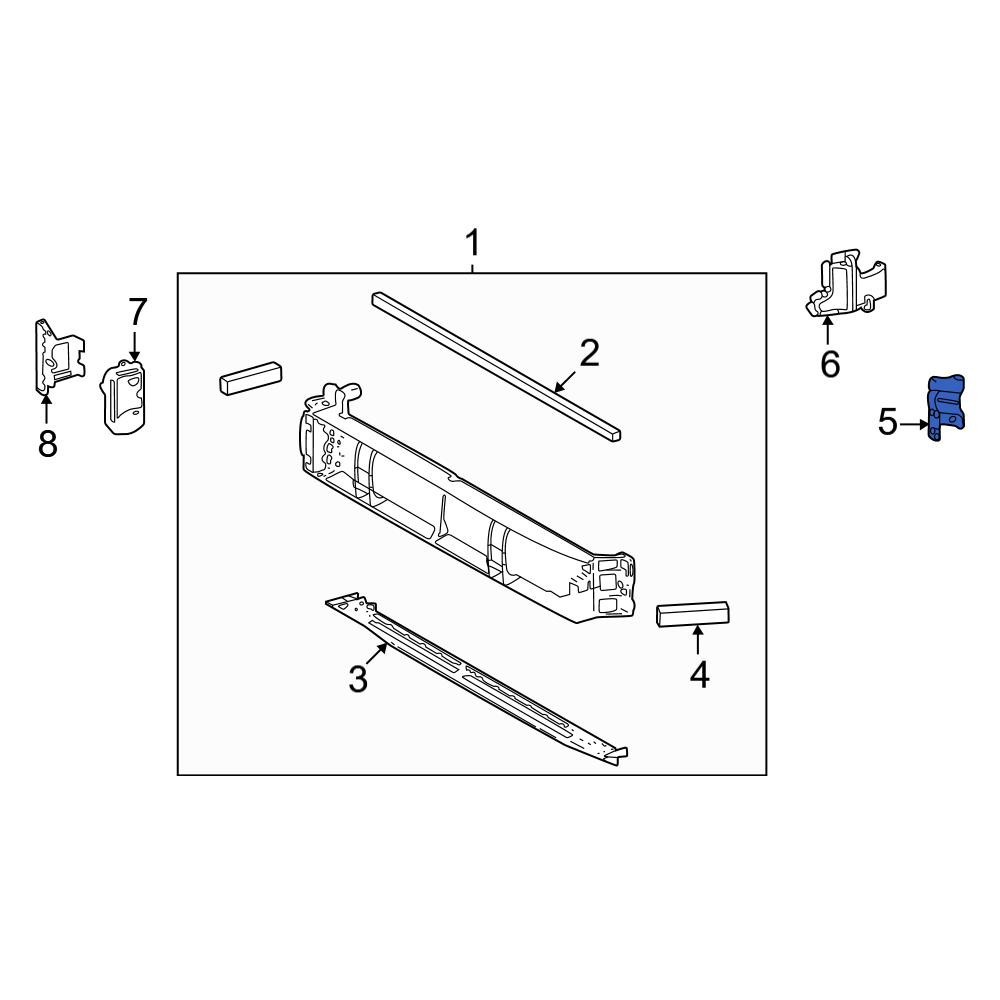 Toyota OE 531890E010 - Front Left Radiator Shutter Bracket