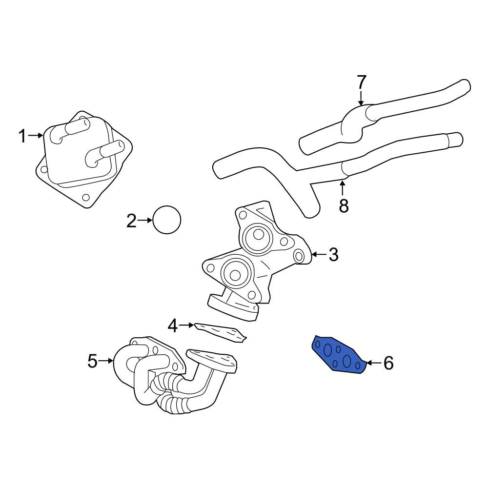 Toyota OE 114960P010 - Engine Oil Cooler Gasket