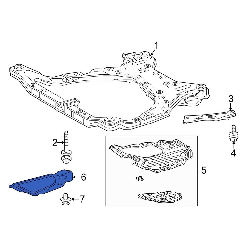 Toyota OE 583980E010 - Rear Floor Pan Splash Shield