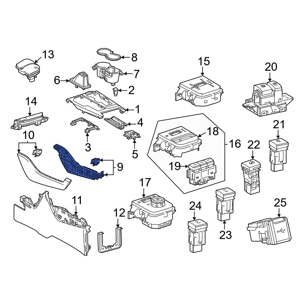 Toyota OE 554030E070C0 - Front Left Lower Console Panel Insulator