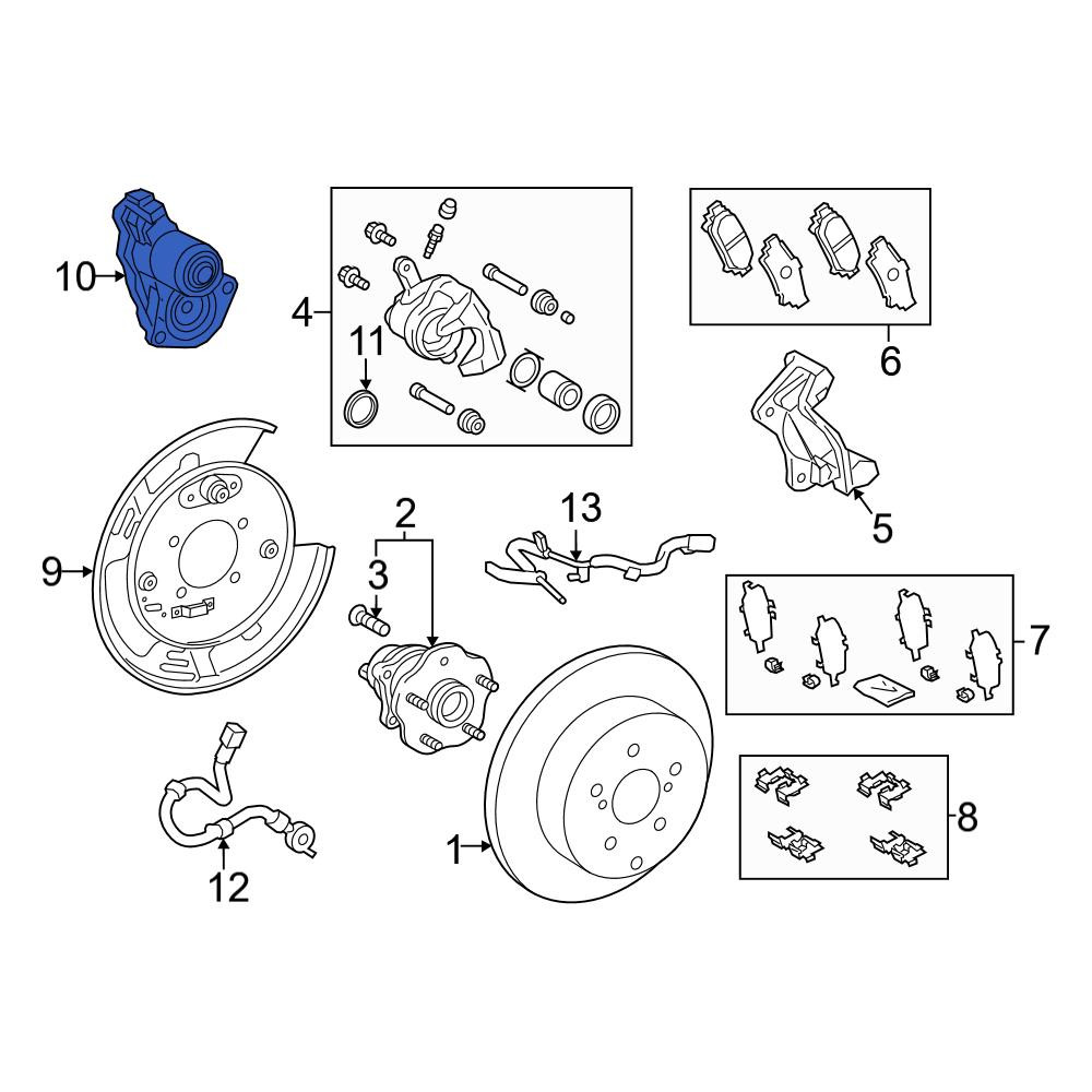 Toyota OE 4631033010 - Rear Parking Brake Actuator