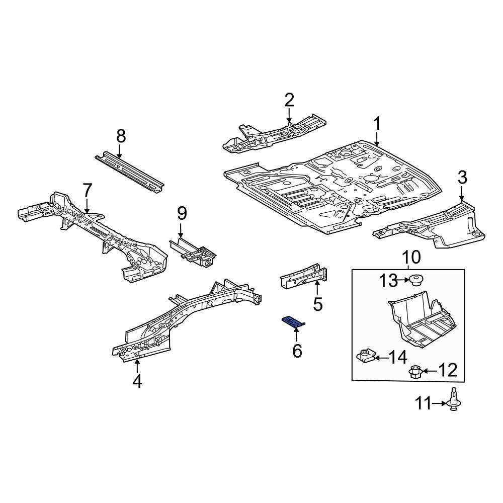 Toyota OE 570240E010 - Front Left Forward Frame Side Member