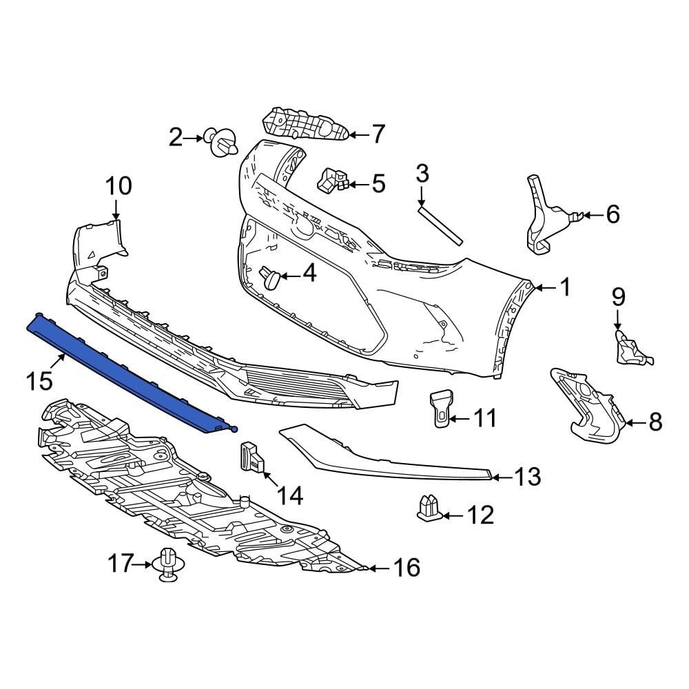 Toyota OE 527110E210 - Front Center Bumper Trim