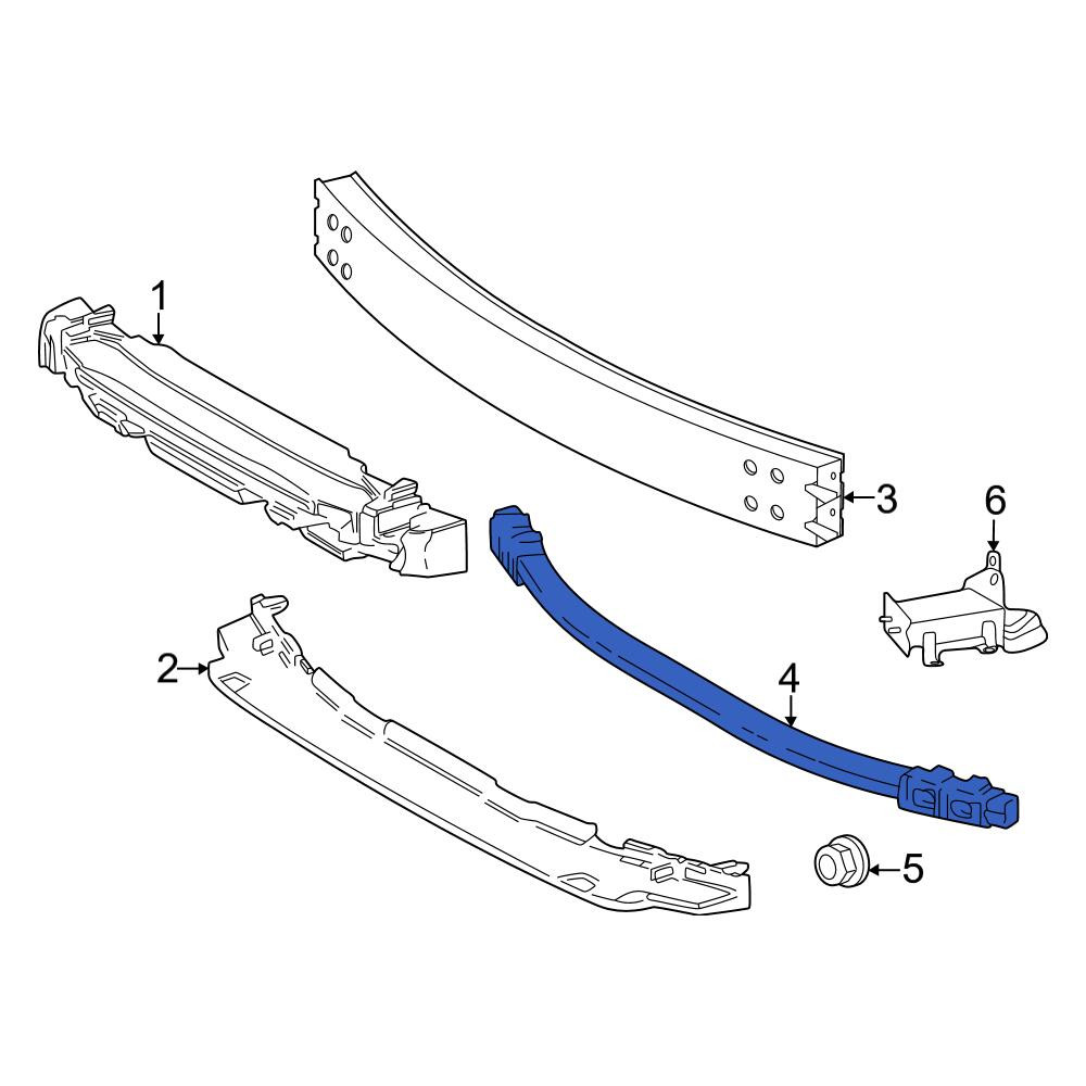 Toyota OE 520290E010 - Front Bumper Cover Reinforcement Beam