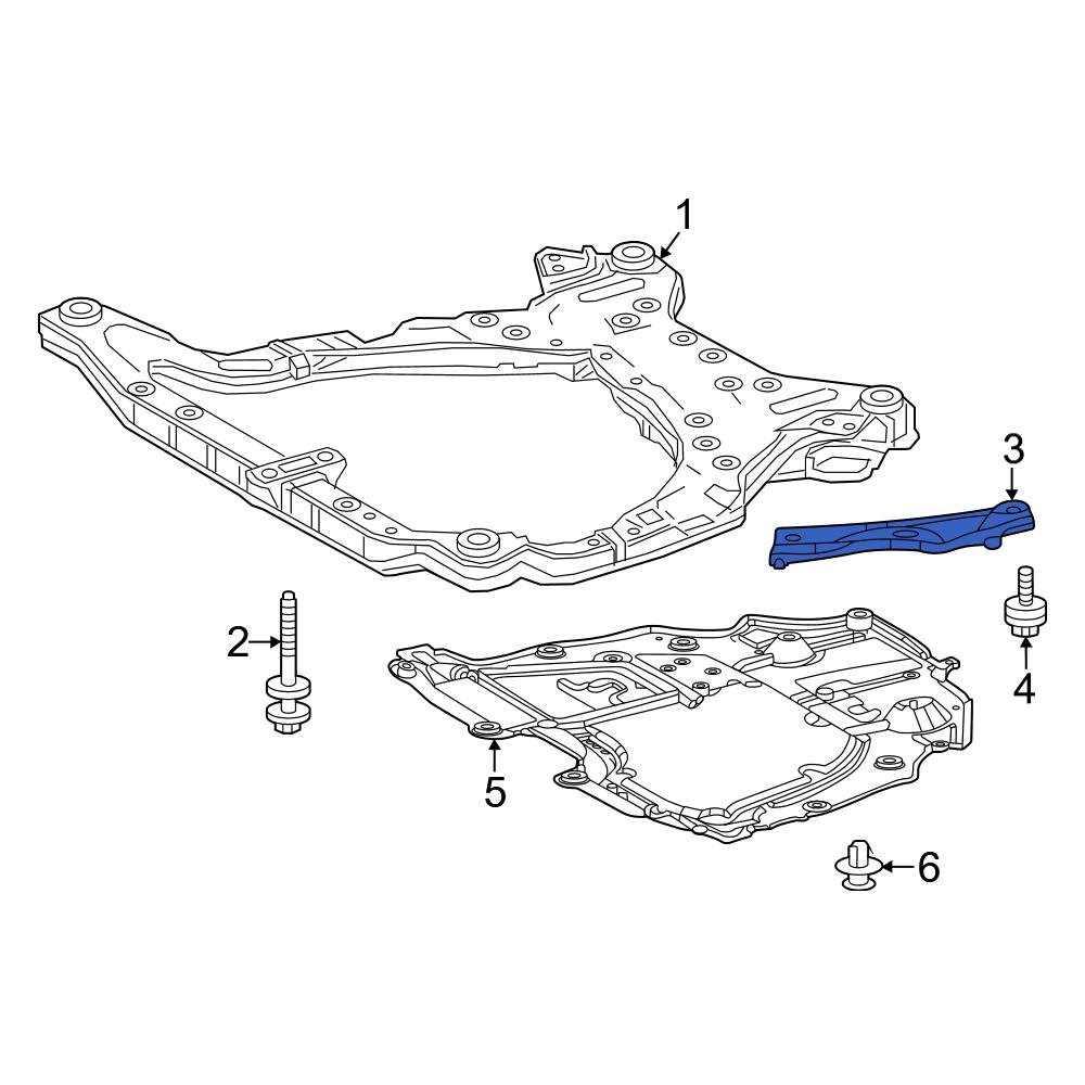 Toyota OE 522580R040 - Front Left Suspension Subframe Crossmember Brace